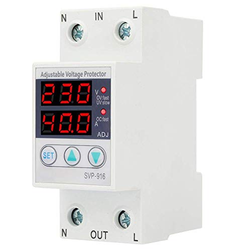 230V AC Current Protector 63A, Intelligent Single Phase Adjustable Over-Voltage Under-Voltage Current Protective Device