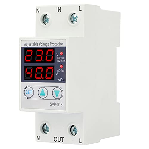 230V AC Current Protector 63A, Intelligent Single Phase Adjustable Over-Voltage Under-Voltage Current Protective Device