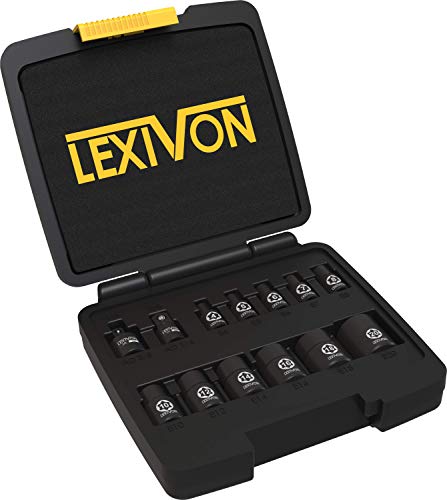 LEXIVON E-TORX Socket Set, Chrome Vanadium Alloy Steel | 13-Piece Female Star Socket E4 - E20 Set | Enhanced Storage Case (LX-147)