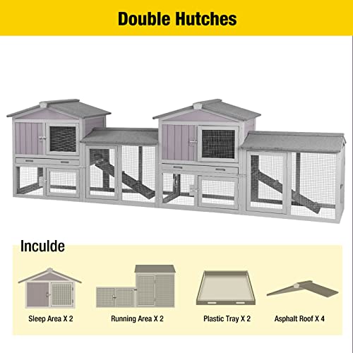 Aivituvin Chicken Coop for 4-6 Chickens Outdoor Duck House Wooden Quail Cage Hen Coop-Expandable Design