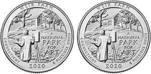 2020 p and d connecticut weir farm national park quarter us mint uncirculated