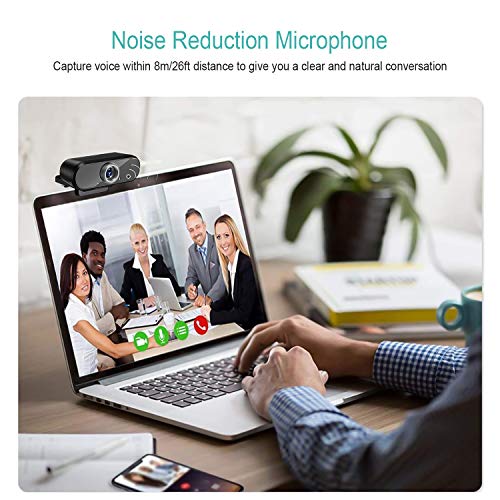 Youlisn 1080P Webcam with Microphone, USB Webcam Streaming Computer External Web Camera for PC Laptop, Computer Camera Suitable for Video Calling Conferencing Recording