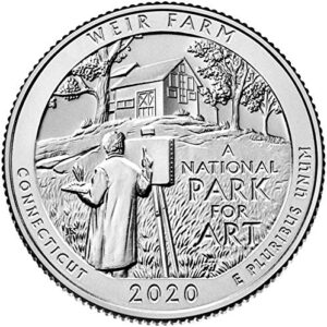 2020 p connecticut weir farm national park quarter us mint uncirculated