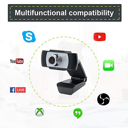 Full HD Webcam 1080P with Microphone,120 Degrees Wide Angle Business Webcams Streaming USB Web Camera - W302 Computer Camera for Video Calling, Recording, Conferencing, Teaching, OBS, PC Laptop