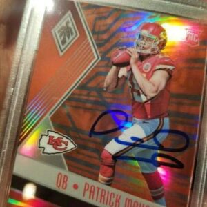 Patrick Mahomes 2017 Panini Phoenix Orange RC PSA MINT 9 AUTO 10 1/1 MVP - Football Slabbed Autographed Rookie Cards