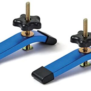 HOTTARGET Aluminum T-track Hold Down Clamps,6-3/8"L x 1-1/4"Width-Woodworking and Clamps (T-track Hold Down Clamps 2pk)