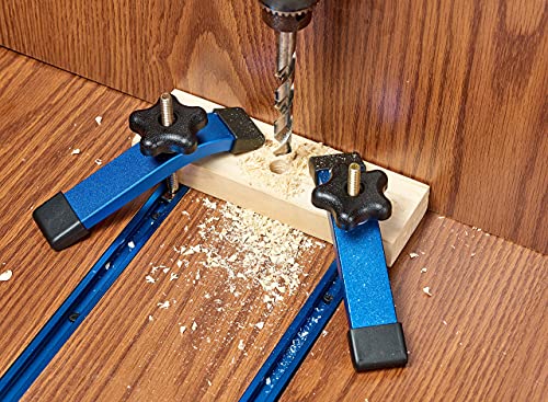 HOTTARGET Aluminum T-track Hold Down Clamps,6-3/8"L x 1-1/4"Width-Woodworking and Clamps (T-track Hold Down Clamps 2pk)