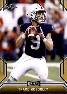 2019 leaf draft gold football rc rookie card #66 trace mcsorley penn state