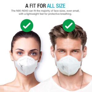 FANGTIAN N95 Mask NIOSH Certified Particulate Respirators Protective Face Mask (Pack of 10, Model FT-N040 / Approval Number TC-84A-7861), 10 Count (Pack of 1)