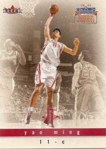 2004 fleer national baseball card day #9 yao ming houston rockets nba basketball card nm-mt