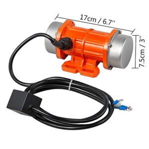 VEVOR AC Concrete Vibrator 110V, Motor Vibrating Motor 90W Single Phase AC Electric Vibrating Motor Aluminum Alloy Case 3600rpm Asynchronous Vibration Motor 2M Cable Concrete Vibrator IP65 Waterproof