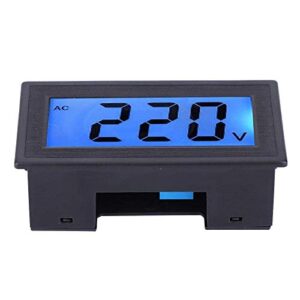 YB5135DB AC80-500V Two Wires Mini Digital Voltmeter Panel Two-Wire LCD Display Digital Volt Panel Meter Voltage Monitor Tester Gauge with Digital LCD Blue Backlight Display