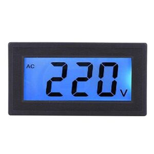 YB5135DB AC80-500V Two Wires Mini Digital Voltmeter Panel Two-Wire LCD Display Digital Volt Panel Meter Voltage Monitor Tester Gauge with Digital LCD Blue Backlight Display