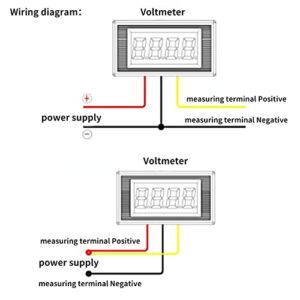 YB5135DB LED Digital Display Voltage Meter LCD Digital Display Three Wire Voltage Meter Monitor Voltmeter Voltage Tester Panel Voltage Monitor (DC0-500V)