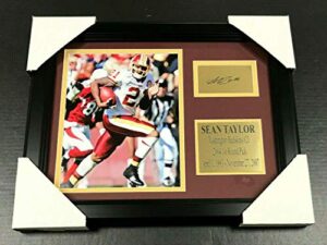 sean taylor washington laser engraved autographed framed 8x10 photo