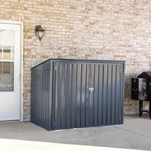 ARROW 6' x 3' Storboss Horizontal Outdoor Padlockable Steel Storage Shed, Charcoal