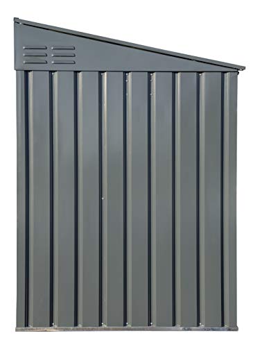 ARROW 6' x 3' Storboss Horizontal Outdoor Padlockable Steel Storage Shed, Charcoal