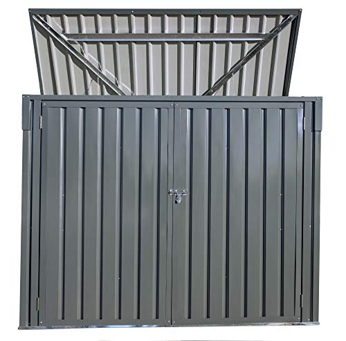 ARROW 6' x 3' Storboss Horizontal Outdoor Padlockable Steel Storage Shed, Charcoal