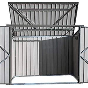 ARROW 6' x 3' Storboss Horizontal Outdoor Padlockable Steel Storage Shed, Charcoal