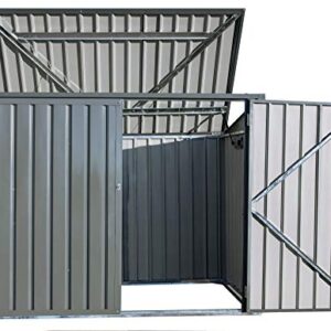 ARROW 6' x 3' Storboss Horizontal Outdoor Padlockable Steel Storage Shed, Charcoal