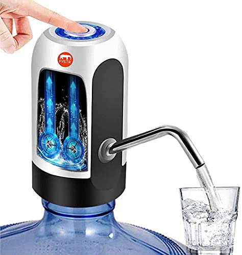 FVSTR 5 Gallon Water Dispenser,Electric Drinking Water Pump Universal USB Charging Water Bottle Pump for 2-5 Gallon, Portable Water Dispenser Pump for Camping