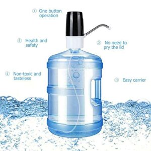 FVSTR 5 Gallon Water Dispenser,Electric Drinking Water Pump Universal USB Charging Water Bottle Pump for 2-5 Gallon, Portable Water Dispenser Pump for Camping