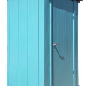 Spacemaker 4' x 3' Compact Outdoor Metal Backyard, Patio, and Garden Shed Kit, Teal and Anthracite