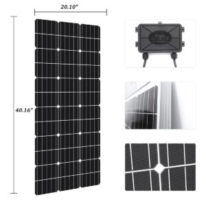 2000W Home Grid Tie Solar Kit On Grid System: 20pcs 100W Monocrystalline Solar Panel + 2000W MPPT Solar Grid Tie Power Inverter