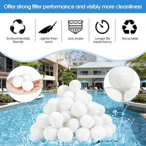 Aitsite 2.9 lbs Pool Filter Balls Eco-Friendly Fiber Filter Media for Swimming Pool Sand Filters (Equals 100 lbs Pool Filter Sand)