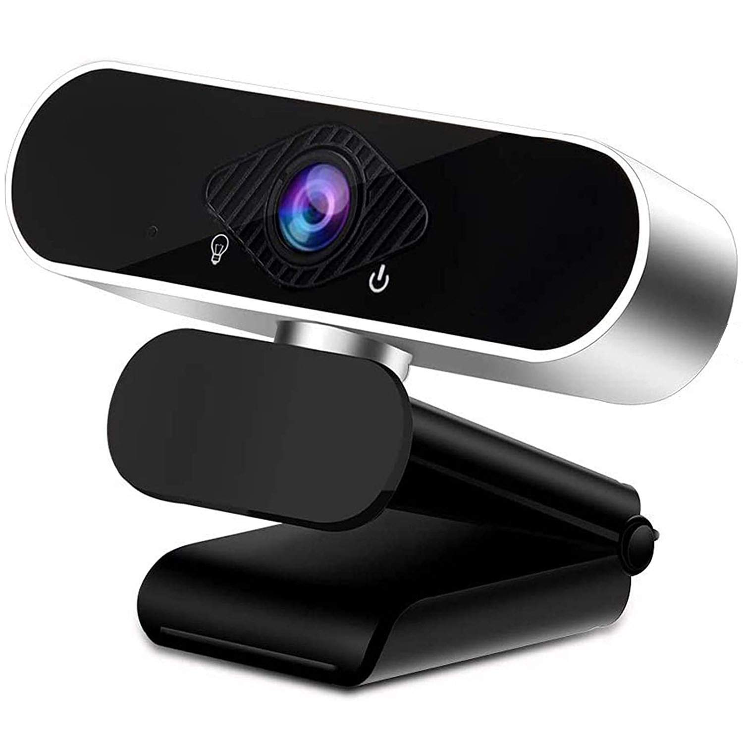 MELUN HD Webcam | 1080P Web Camera with Microphone,Plug and Play USB Computer Camera for Desktop Laptop,Video Conferencing Skype/Zoom/YouTube (Black&Silver)