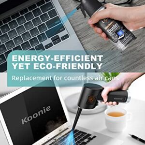 Koonie Cordless Air Duster, Battery Operated Computer Cleaning Duster, Portable Replaces Compressed Air Cans, 6000mAh 10W Fast Charging Air Blower, No Gas for Computer Keyboard, Car, Pet House