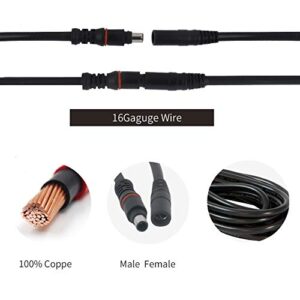 SolarEnz 30Ft Extension Cable DC 8mm Male and Female Plug Perfectly Compatible with Solar Generator Portable Power Station and Solar Panel