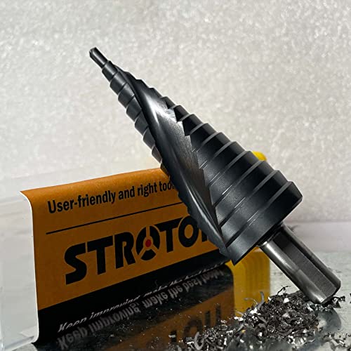 STROTON 4-32mm Metric 6% Cobalt Step Drill Bit for Stainless Steel and Hard Metal (15 Steps)