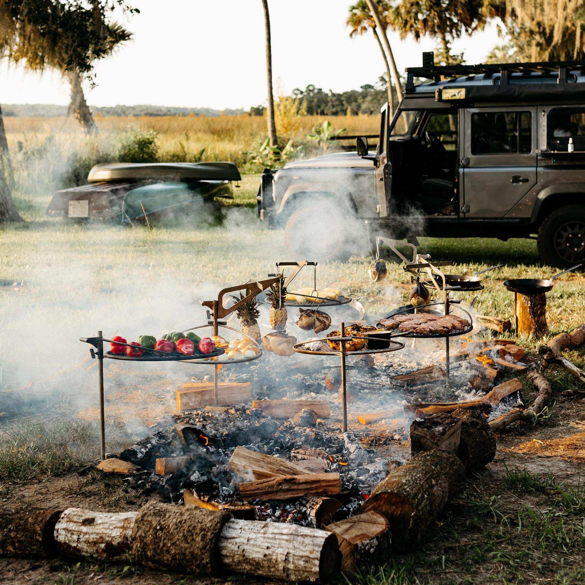 Outpost Grill 24 | Standalone Campfire Grate | Breeo X Series Accessory | Stainless Steel | Durable | Carrying Bag | Camping Cooking Rack | USA Made