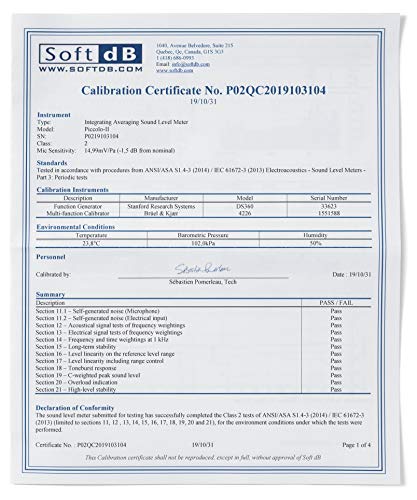 Professional Integrating-Averaging Class 2 Sound Level Meter with Data Logger and Noise Analysis Software