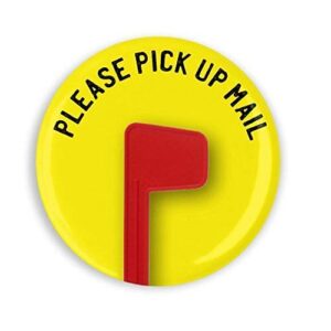 red flag with bright yellow background please pick up mail mailbox alert magnet