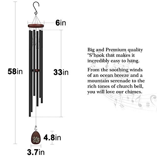 Suntimber Extra Large Wind Chimes Outside Deep Tone for a Loss of Loved One, 58" Memorial Sympathy Gift, Wind Chime Outdoor Clearance for Garden,Yard,Patio and Lawn