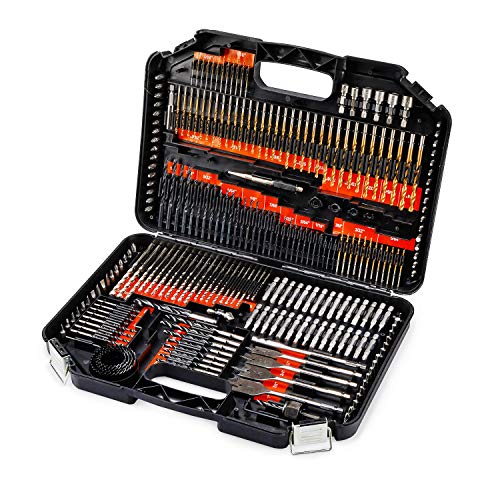 VOLLTEK Drill Bit Set, 246-Pieces Drill Bits and Driver Set for Wood Metal Cement Drilling and Screw Driving, Combo Kit Assorted in Plastic Carrying Case