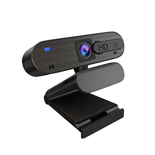 2021 Upgraded Webcam with Dual Microphone, 1080p FHD Pro Streaming USB Video Camera, Plug and Play, Privacy Cover, for Window Mac OS Computer, for Online Class, Conference, Gaming (Pro Webcam)