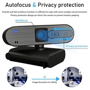 2021 Upgraded Webcam with Dual Microphone, 1080p FHD Pro Streaming USB Video Camera, Plug and Play, Privacy Cover, for Window Mac OS Computer, for Online Class, Conference, Gaming (Pro Webcam)