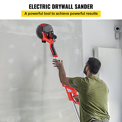 Mophorn Drywall Sander 850W Electric Drywall Sander Foldable Sheetrock Sander with Telescope Handle, Electric Sander Variable Speed 800-1750RPM, Wall Sander with LED Lights and Vacuum Bag, 6 Sand Pad