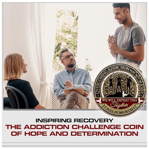 Armor Coin & Emblem - Addiction Recovery Challenge Coin | Embrace Change & Triumph | Encouragement Gift