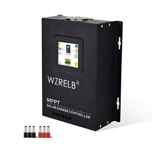 wzrelb 60a mppt solar charge controller 12v/24v/48v auto 18v/36v manual max pv 170v solar panel controller with lcd full touch screen design