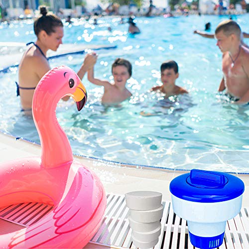 LALAPOOL Large Premium Pool Dispenser,Strong Floating Pool Chlorine Dispenser ,Fits 3" Chlorine Tablets, Release Adjustable for Indoor & Outdoor Swimming Pool Hot Tub SPA (Large)