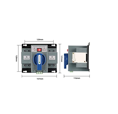 Ethedeal Dual Power Automatic Transfer Switch-enerator Changeover Switch- Electrical Selector Switches Dual Power Switch (2P 63A)