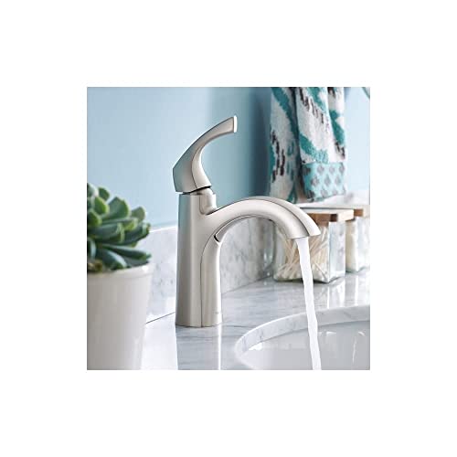 Moen Lindor Brushed Nickel Single Handle Lavatory Faucet 4 in.