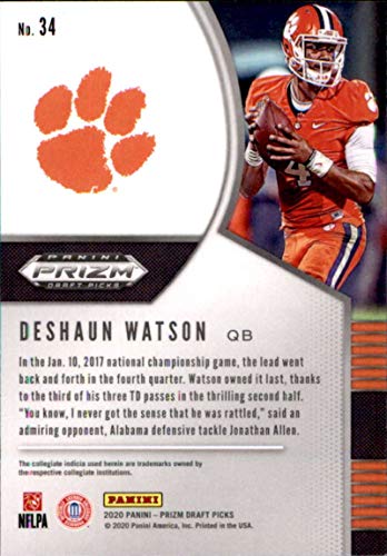 2020 Panini Prizm Draft Picks #34 Deshaun Watson Clemson Tigers Football NFL