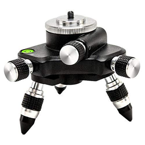 Laser Level Adapter Micro-adjust Fine Metal 360-Degree Rotating Base Tripod Connector, Standard 1/4 "-20 Male Thread Compatible with most Laser Level Devices