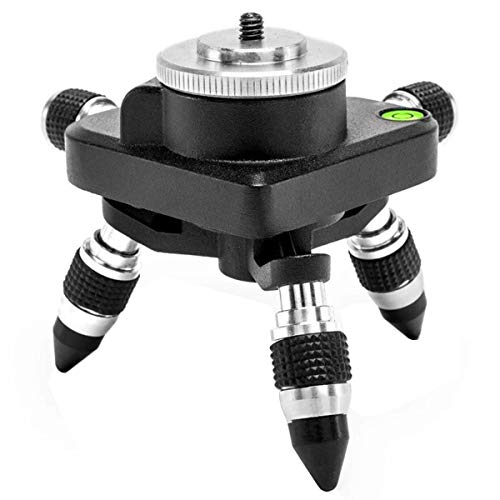 Laser Level Adapter Micro-adjust Fine Metal 360-Degree Rotating Base Tripod Connector, Standard 1/4 "-20 Male Thread Compatible with most Laser Level Devices