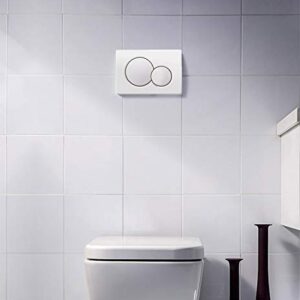 Dual-Flush Actuator Plate for Concealed Cisterns Alpine White Compatible with Geberit 115.770.11.5